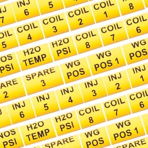 Printed Heat Shrink Engine Label Kit | Prowireusa