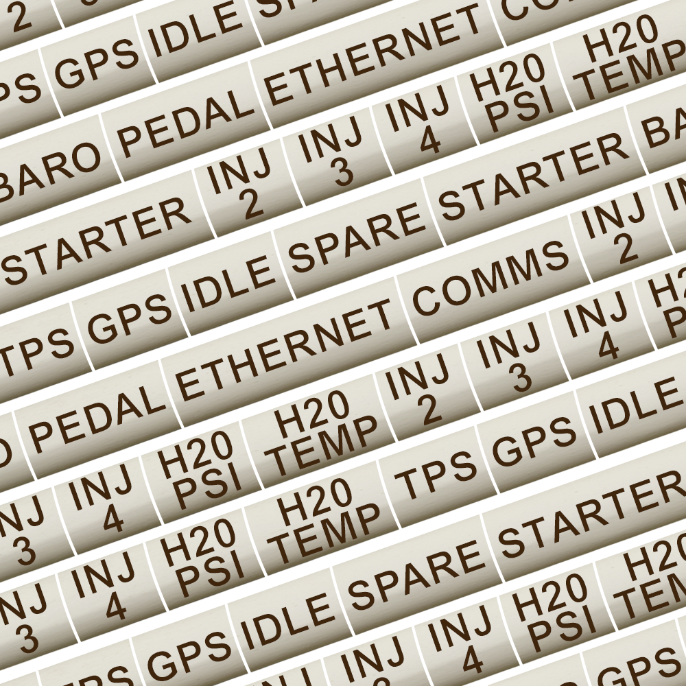 Printed Heat Shrink Engine Label Kit | Prowireusa