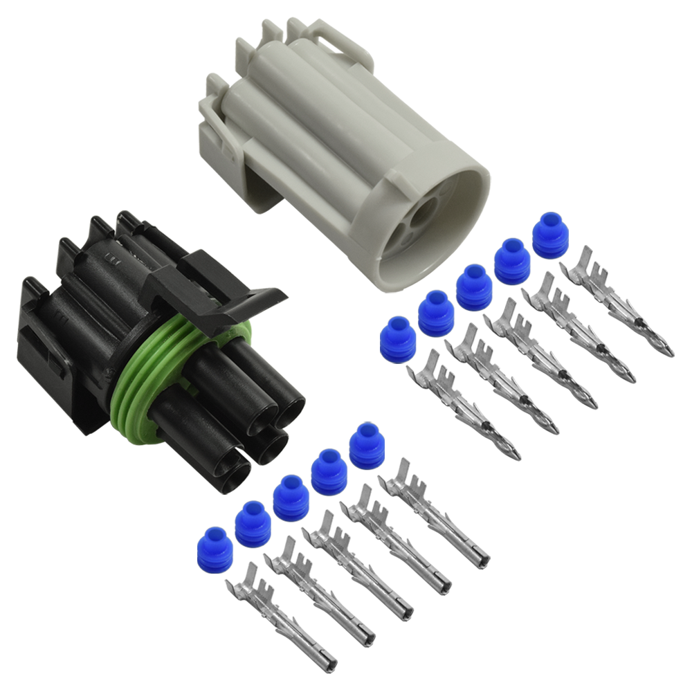 Weather Pack 5 Pin Connector Kit 12-10 Ga
