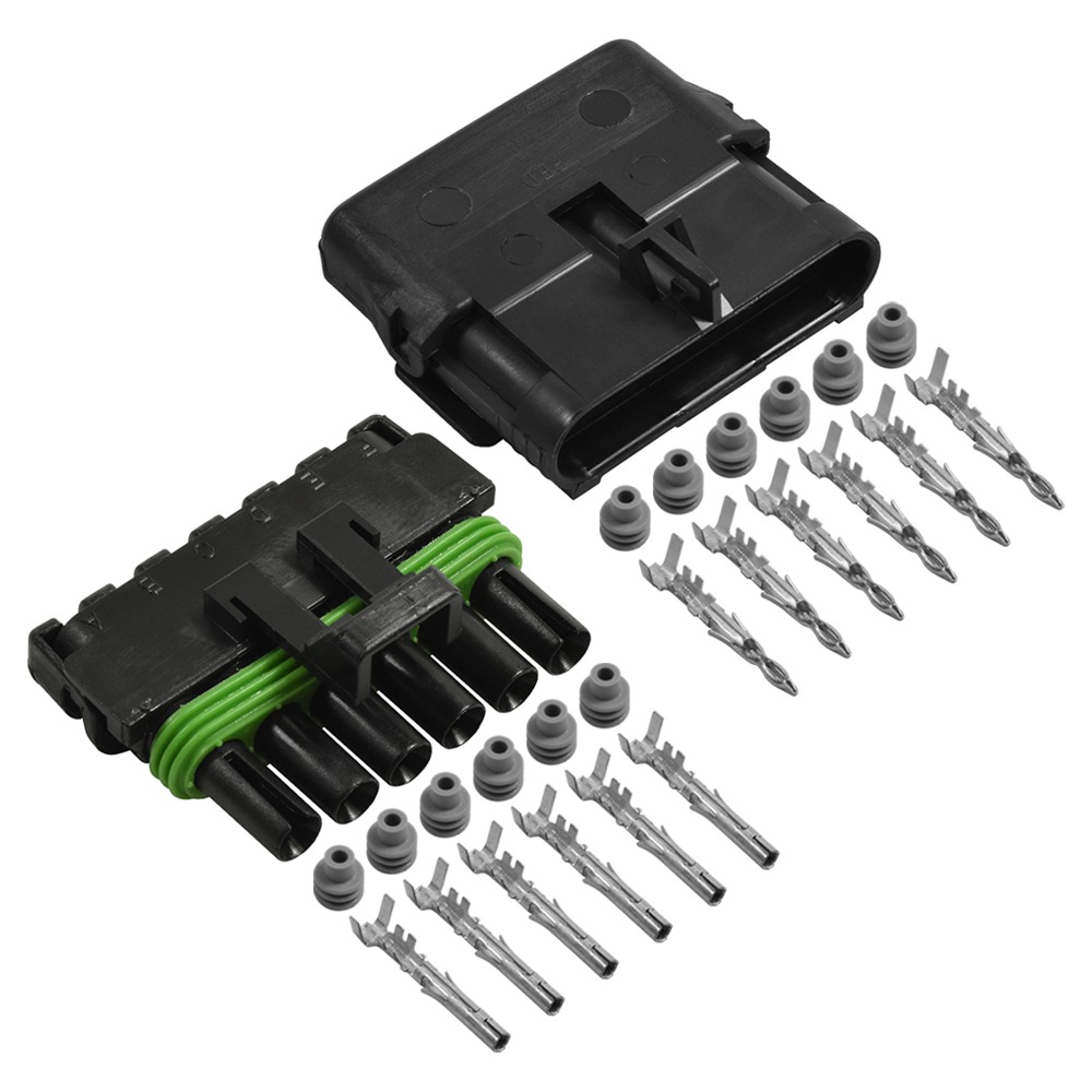 Weather Pack 6 Pin Connector Kit 16-14 Ga